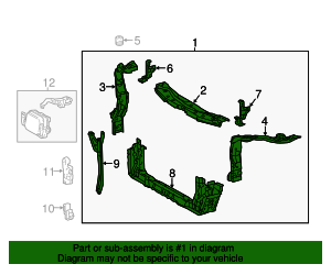 Lexus OEM Radiator Support Part# 53210-06190 | OEM Vehicle Parts