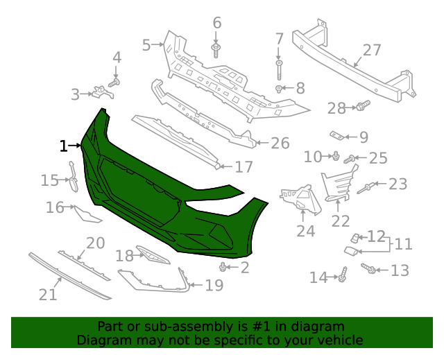 86540-G9000 - Bumper Cover 2019-2021 Genesis G70 | AutoNation Parts