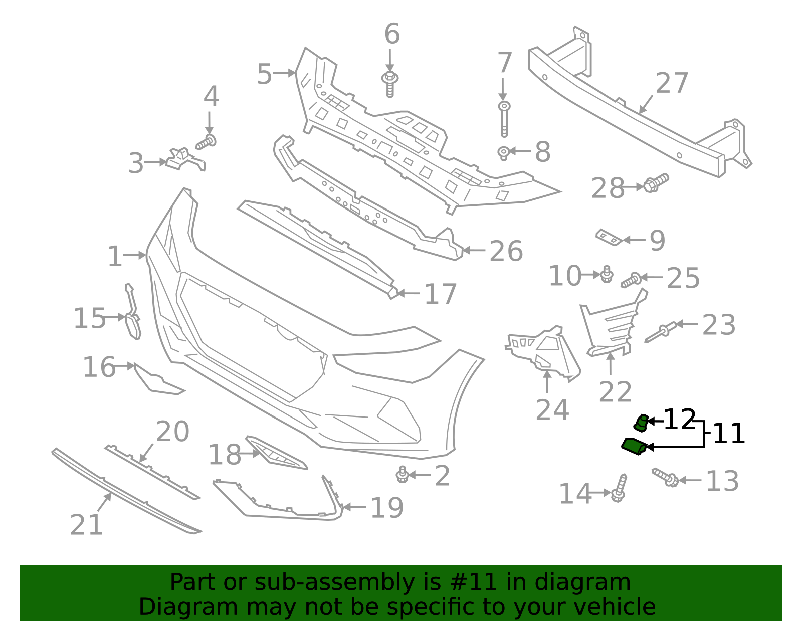 2019-2021 Genesis G70 Bracket Front Bumper Side Right-hand 86514-G9000 ...