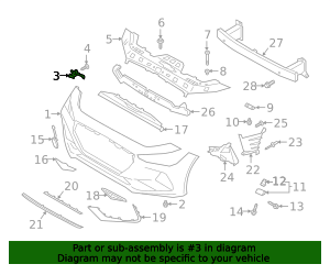 2019-2021 Genesis G70 Bracket Front Bumper Side Supt Left-hand 86555 ...