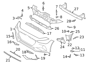 2012-2023 Hyundai Radiator Support Access Cover Screw 12493-05167-E ...