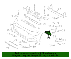 2019-2021 Genesis G70 Cover Front Bumper Left-hand 86523-G9000 | World ...