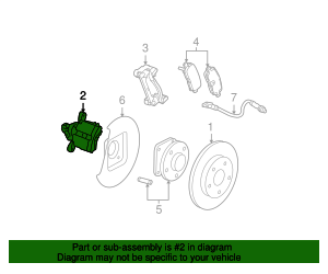 2004-2016 GM Rear Driver Side Disc Brake Caliper Assembly 25990068 GM ...