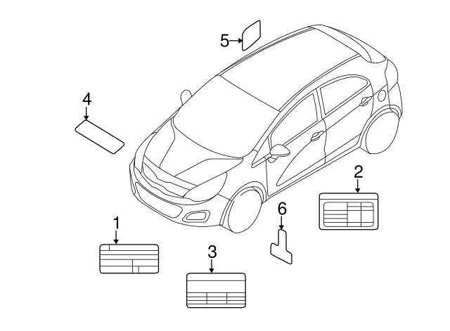 97699-1W000 - AC Label 2012 Kia Rio | Kia.Parts Store