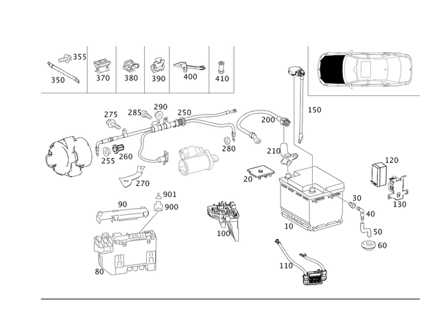 221-542-07-18 - Ground Line W Batt Sensor 1954-2025 Mercedes-Benz ...
