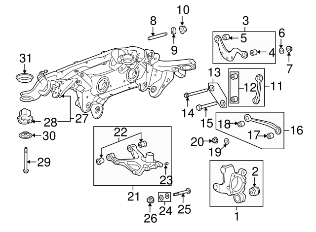 2008-2017 GM Rear Suspension Stud 11610267 GM | GMPartsDirect.com