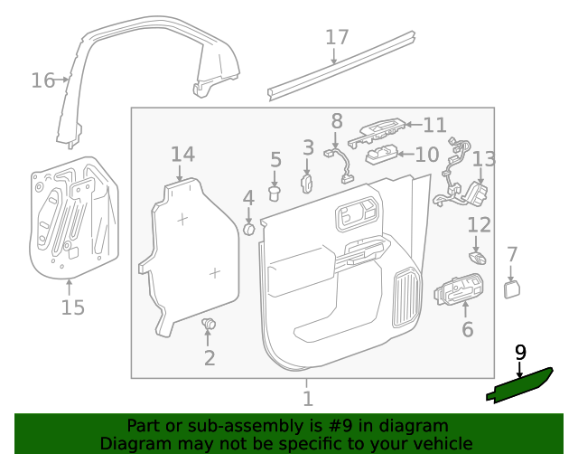 2019-2023 GM Door Applique 84631244 | GmPW