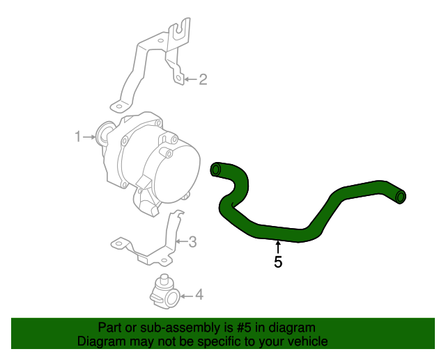 2011-2015 Audi Q7 Engine Coolant Hose 7L8-121-070-AF | AutoNationParts.com