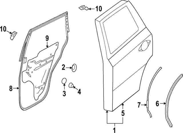 2013-2020 Nissan Pathfinder Side Body Trim Protector 82892-3JA0B ...