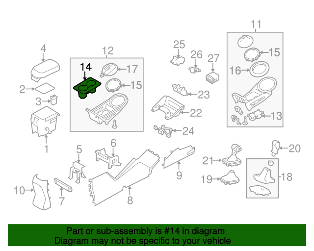 84653-3W000 - Cup Holder 2011 Kia Sportage | Kia.Parts Store