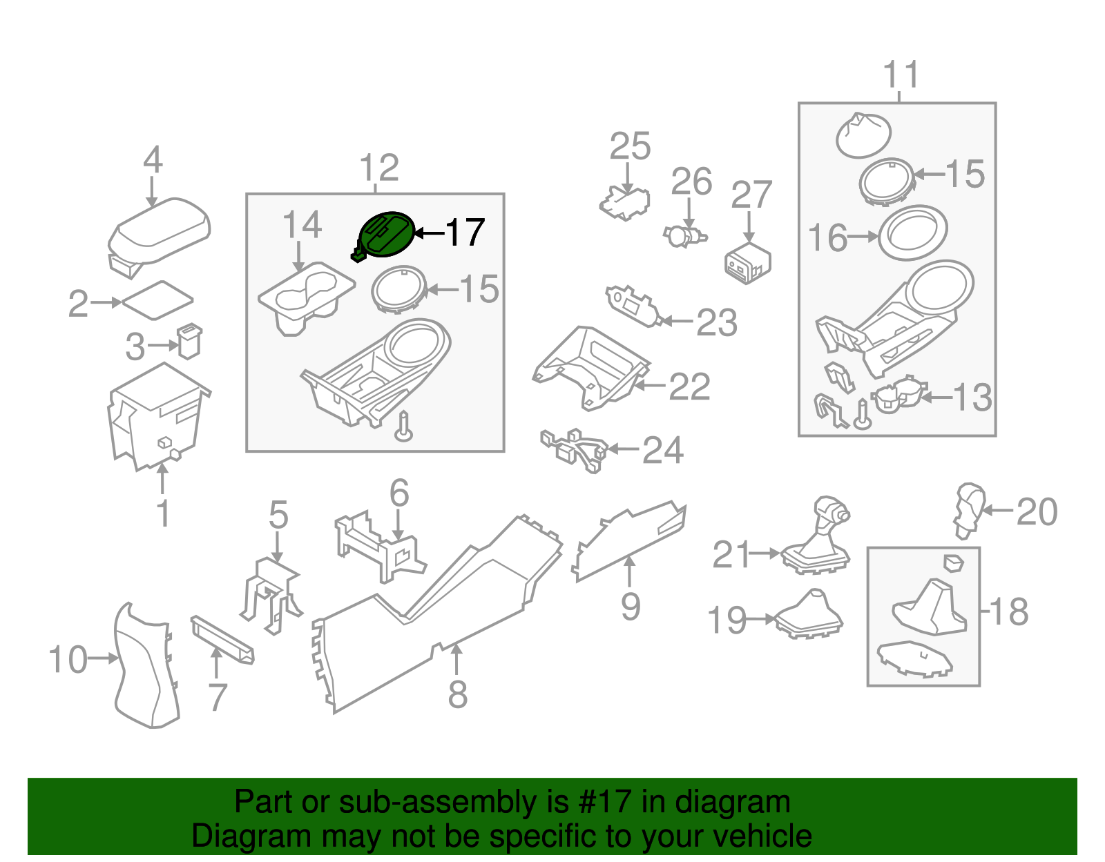 84652-3W020AK5 - Shift Indicator 2011-2013 Kia Sportage | Kia.Parts Store