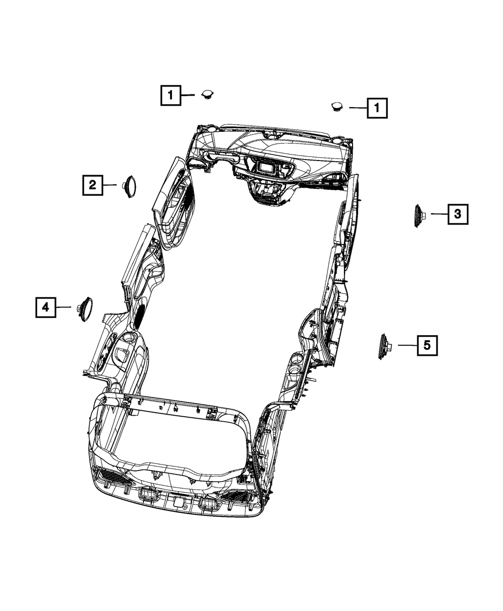 Speaker, Right Front, Dash Panel for 2006-2025 Mopar | OEM Mopar ...