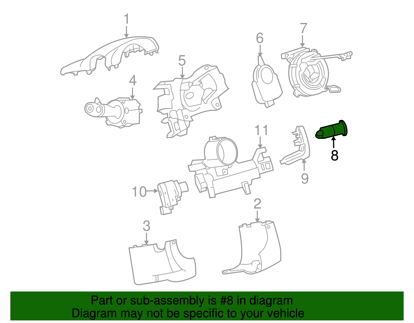 2007-2017 GM Ignition Lock Cylinder 15871577 | GM OEM Parts Online