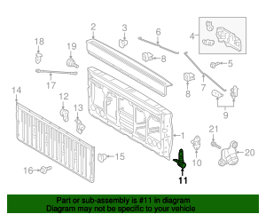 66110-04030 - Tailgate Hinge (Right) - 2016-2023 Toyota Tacoma | OEM ...