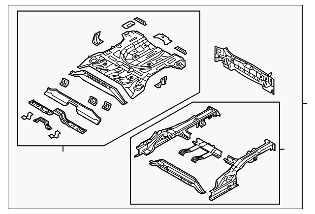 2019-2021 Hyundai Tucson Floor Pan Assembly 65500-D3551 | HyundaiParts ...