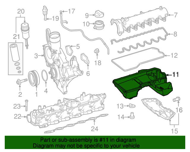 279-014-03-00 - Oil Pan 2015-2020 Mercedes-Benz | Mercedes-Benz USA Parts