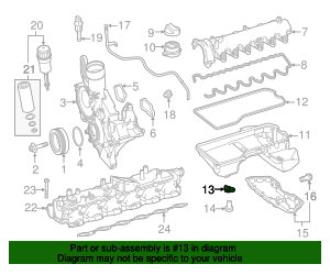 137-014-00-69 - Upper Oil Pan Clamp 2015-2017 Mercedes-Benz S 65 AMG ...