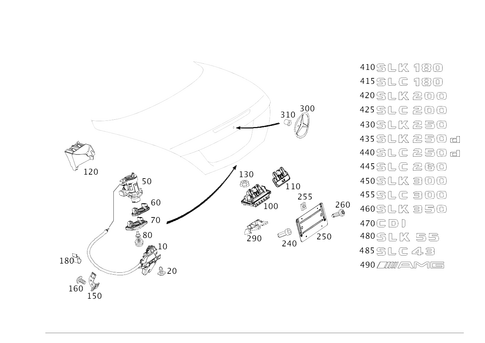 Rear Lid Latch-Type Lock, Rear Lid Attachment Parts for 2013 Mercedes ...