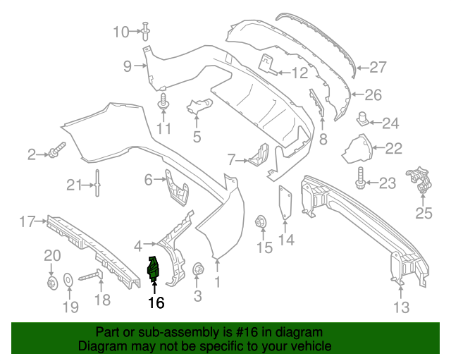 2016-2020 Mercedes-Benz Basic Carrier For Bumper 253-880-09-03 ...