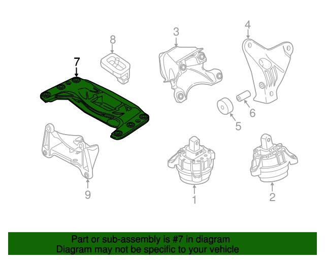 22326777613 - 2010-2019 BMW Trans Cross-Member (22-32-6-777-613) | BMW ...