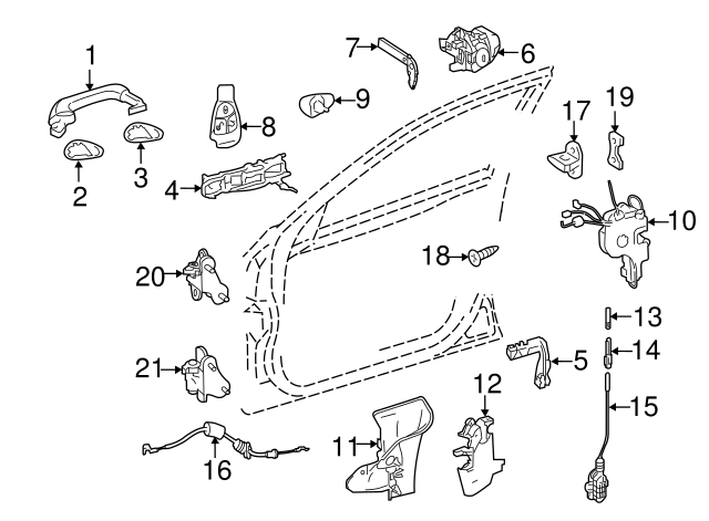 207-720-08-37 - Lower Hinge 2010-2017 Mercedes-Benz | Mercedes-Benz USA ...