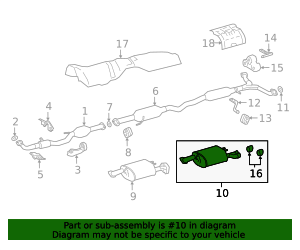 2019-2022 Toyota Avalon Muffler 17430-0P581 | Toyota Parts Center