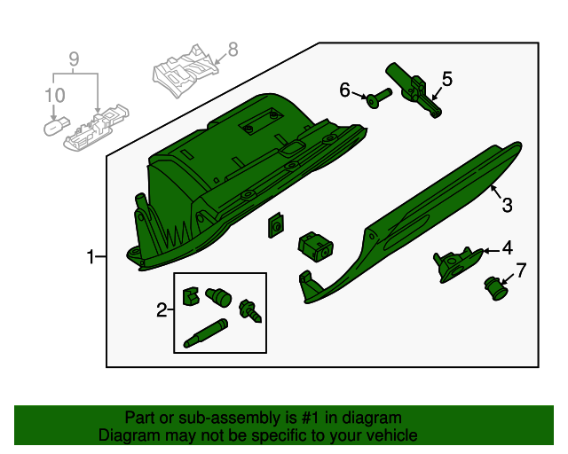 8U1-857-035-P-BA4 - Glove Box Assembly 2016-2018 Audi | Audi OEM Parts