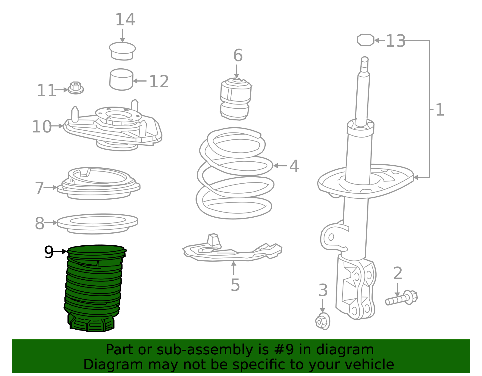 2020-2022 Toyota C-HR Cover Shock Absorber 48559-F4011 | Toyota Parts ...