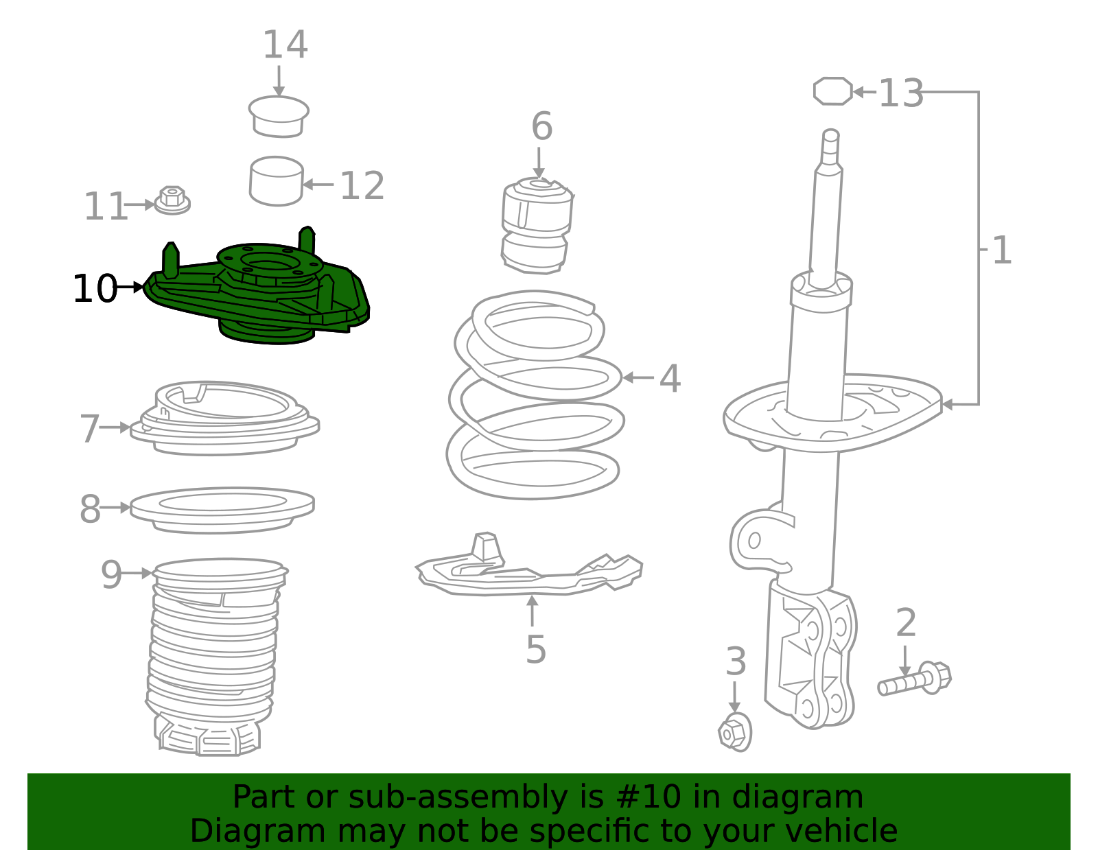 2018-2022 Toyota C-HR Strut Mount 48609-F4010 | Toyota San Diego Parts