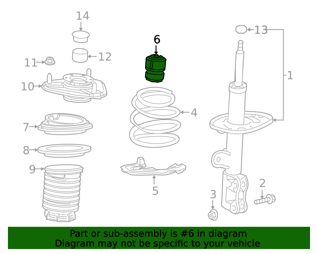 2018-2022 Toyota C-HR Strut Bumper 48331-F4010 | Ourisman Toyota of ...