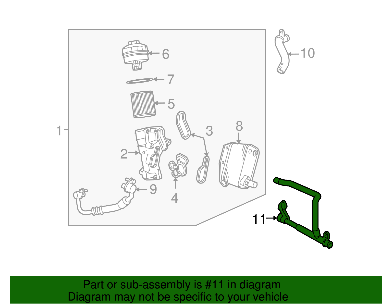 Genuine OEM Cooler Pipe Part# LR005563 Fits 2008-2012 Land Rover LR2 ...