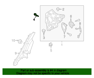 2003-2020 Mazda Bumper Cover Screw 9CS6-00-516B | GetOEMParts.com