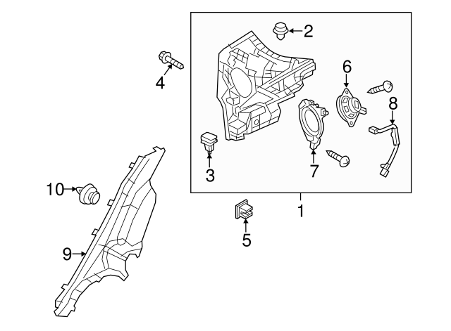 1999-2019 Mazda Body C-Pillar Trim Panel Clip GE4T-68-865A | QuirkParts
