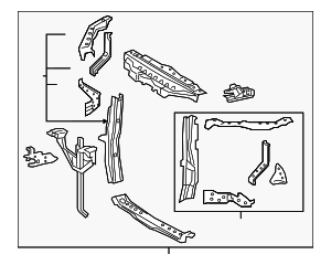 2016-2019 Lexus Radiator Support 53201-0E110 | OEM Parts Online