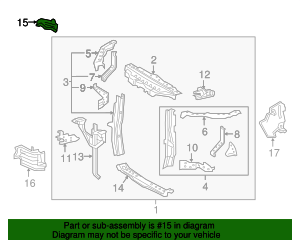53717-0E090 - Radiator Support Panel Reinforcement 2016-2022 Lexus ...