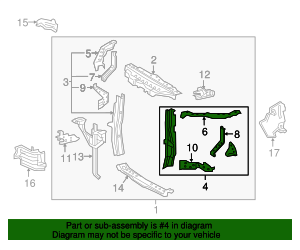 2016-2022 Lexus Side Support 53203-0E110 | OEM Parts Online