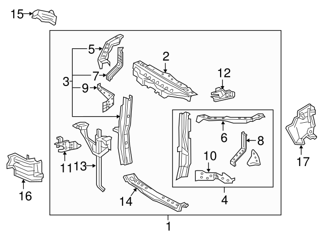 2016-2022 Lexus Side Support 53202-0E090 | Lexus of Pembroke Pines Parts