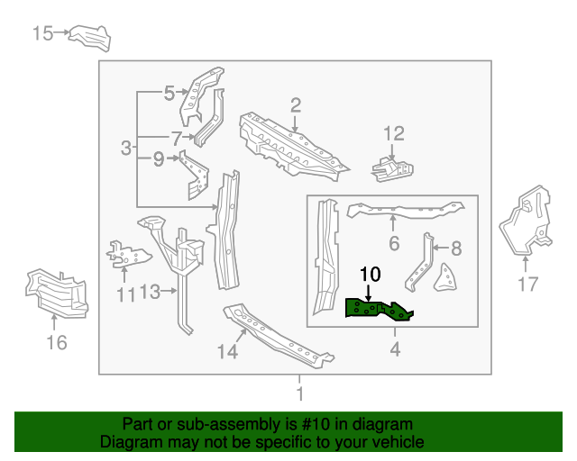2016-2021 Lexus Side Bracket 53212-48050 | OEM Parts Online