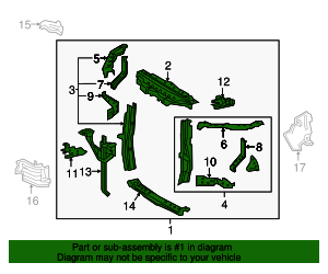 2016-2019 Lexus Radiator Support 53201-0E110 | OEM Parts Online