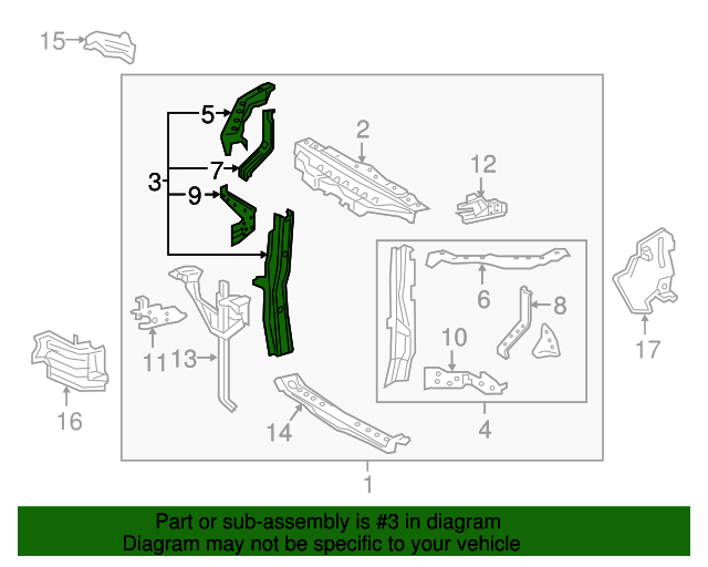 2016-2022 Lexus Side Support 53202-0E090 | OEM Parts Online