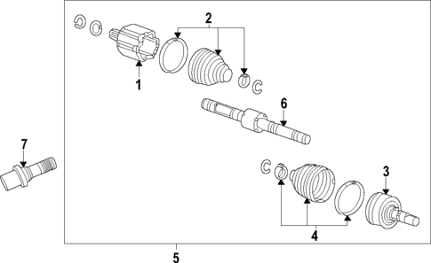 Axle Shafts & Joints for 2023 Chevrolet Bolt EUV | TascaParts.com