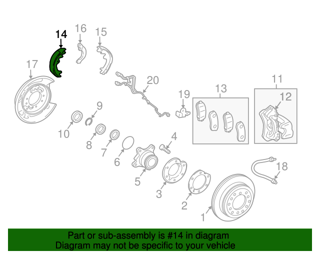 46550-60070 - Park Brake Shoes 2003-2023 Lexus | Lexus of Stevens Creek ...