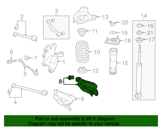 2013-2023 Lexus Lower Control Arm 48740-30140 | OEM Parts Online