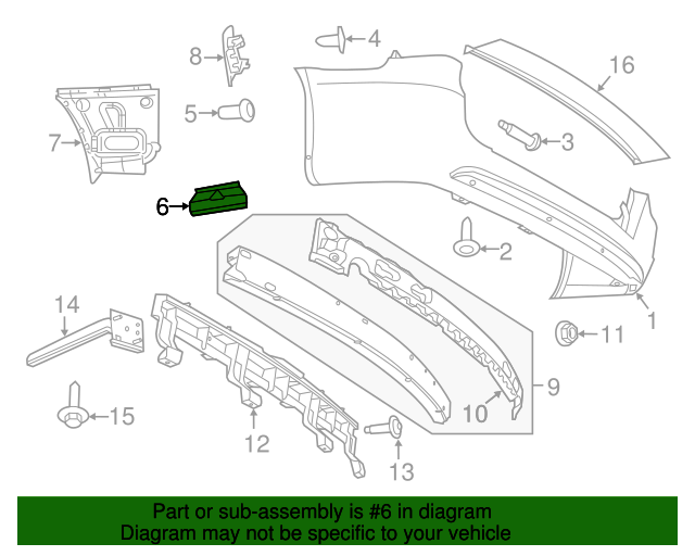 2011-2017 Mopar Bumper Cover Retainer Clip 06036729AA | Mopar Parts Canada