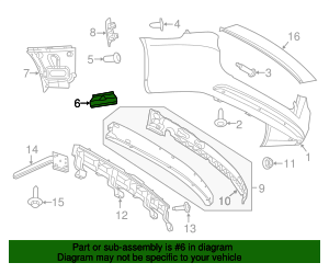 2011-2017 Mopar Bumper Cover Retainer Clip 06036729AA | Mopar Parts Canada