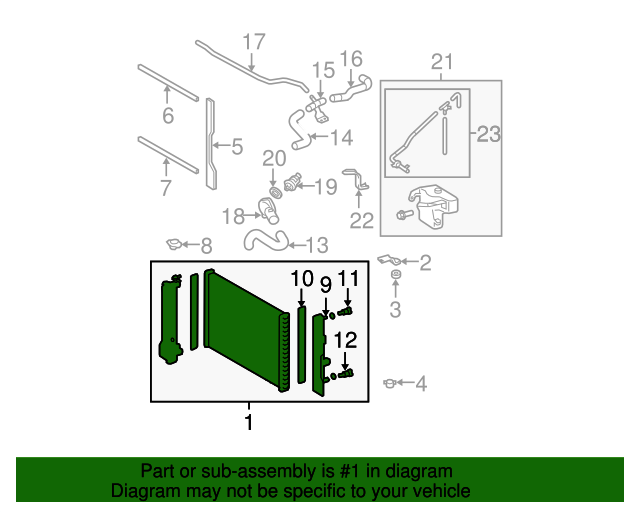 164100T042 - Radiator Assembly 2009-2017 Toyota | Longo Toyota Parts
