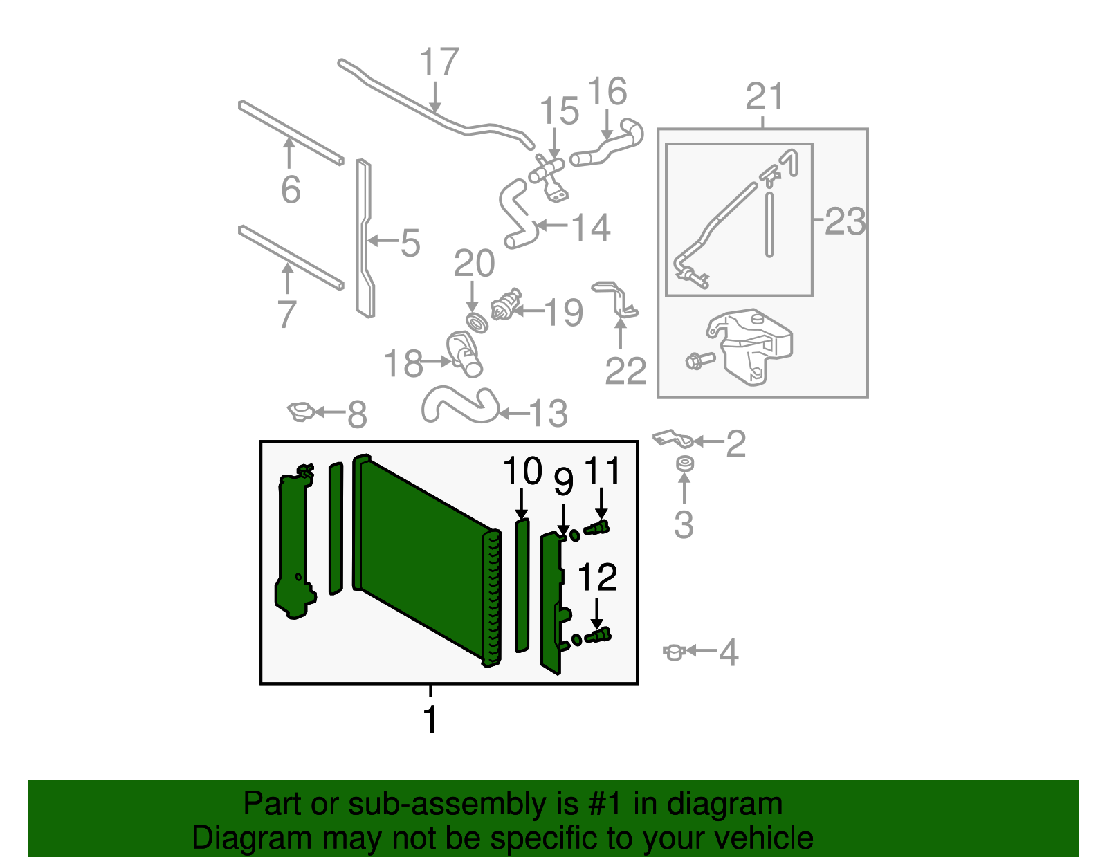 16410-0T042 - Radiator Assembly - 2009-2017 Toyota | OEMGenuineParts.com