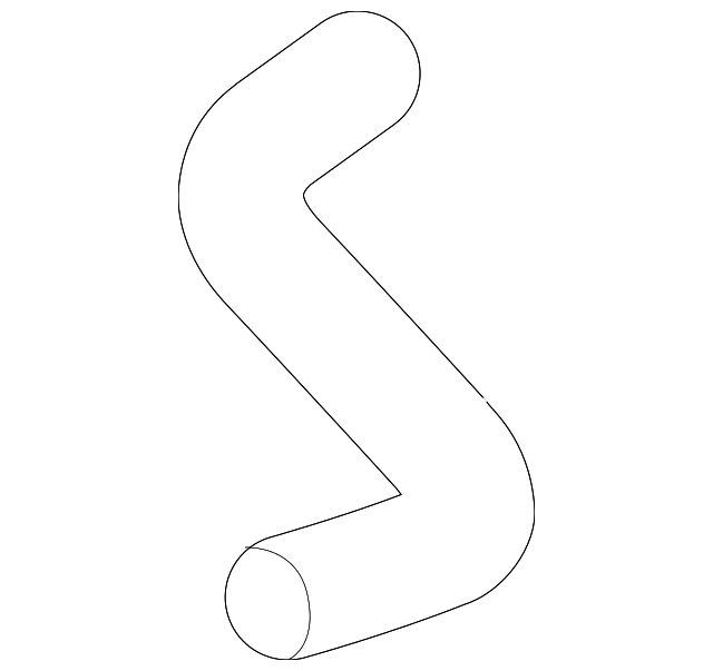 Genuine Toyota Radiator Coolant Hose part# 16573-0T040 for 2009-2019 ...