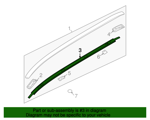 2010-2017 Volvo XC60 Side Rail Seal 31253592 | TascaParts.com