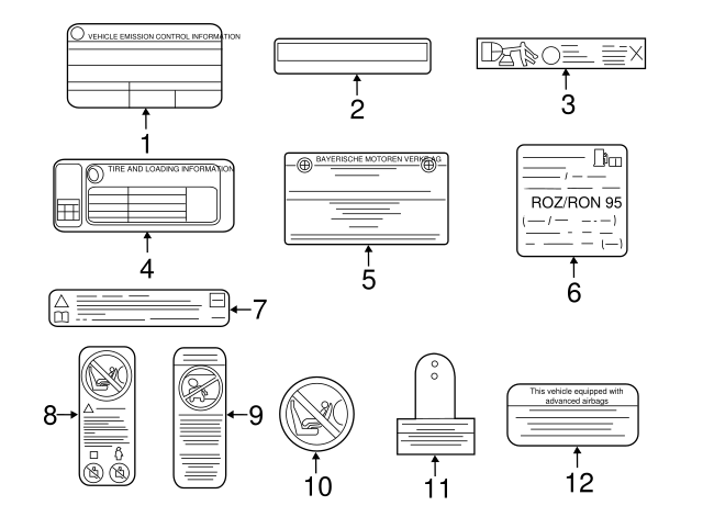 71-22-7-848-634 - Emission Label 2012-2013 BMW | AutoNationParts.com